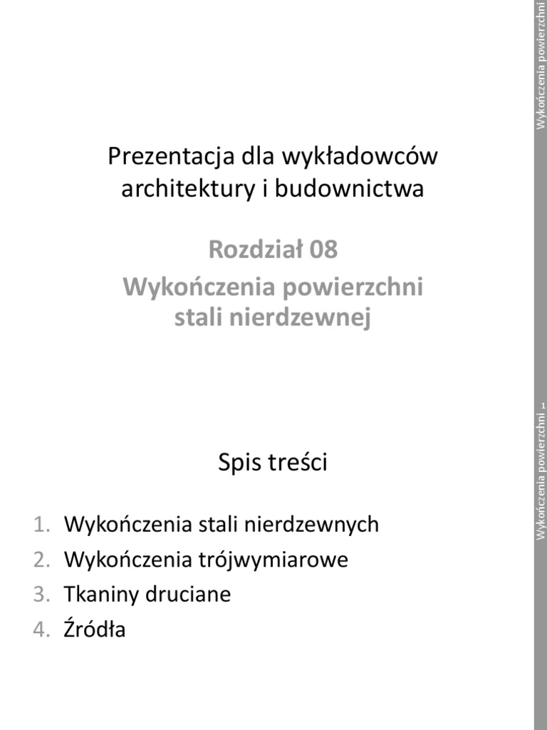 Module 08 Wykonczenia Powierzchni Stali Nierdzewnej | PDF