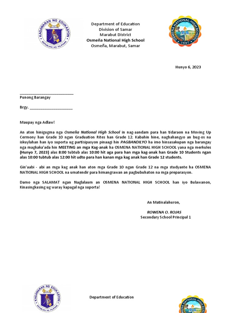 Bandilyo Meeting G1012 Parents | PDF