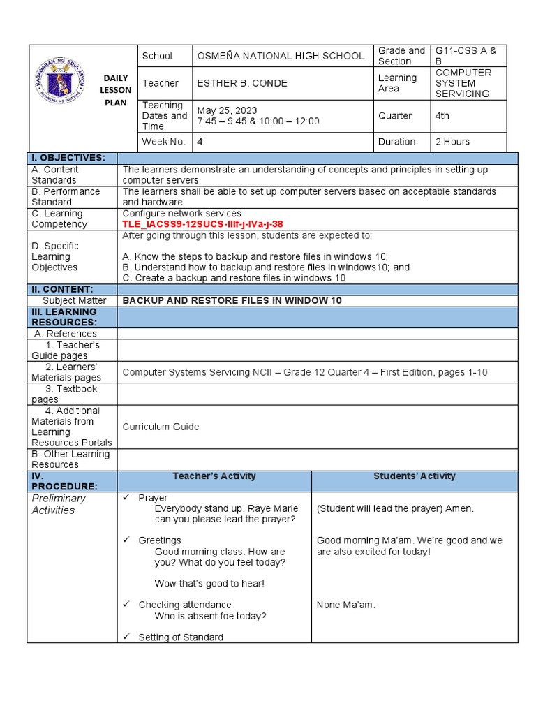 DLP in CSS - May 25 | PDF | Backup | Computer File