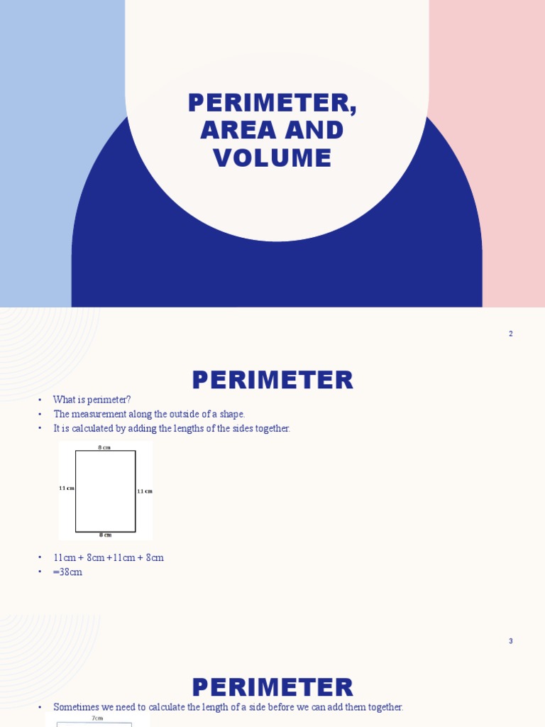 Perimeter, Area and Volume | PDF