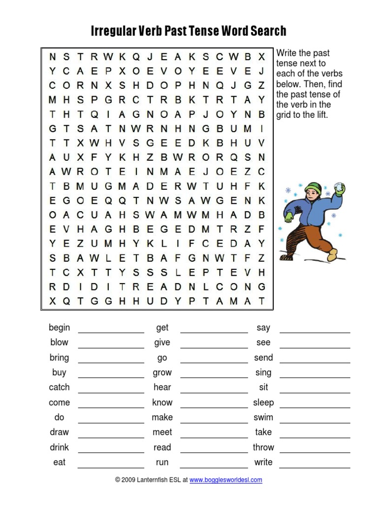 Irregular Verb Past Tense Search | PDF