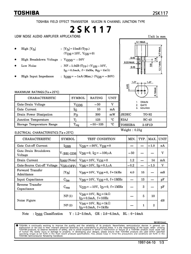 2SK117 | PDF
