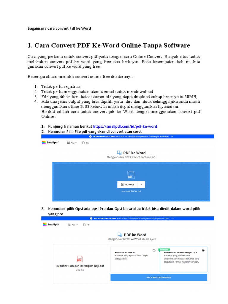 Bagaimana Cara Convert PDF Ke Word | PDF