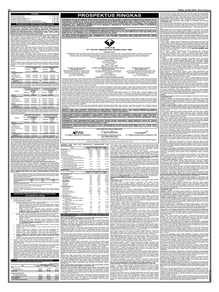 S - VKTR - Prospektus Ringkas (Final) | PDF