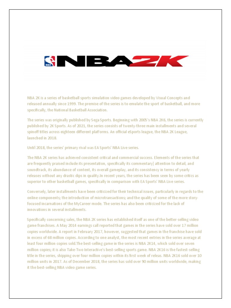 Nba 2K | PDF | Gaming | Video Games