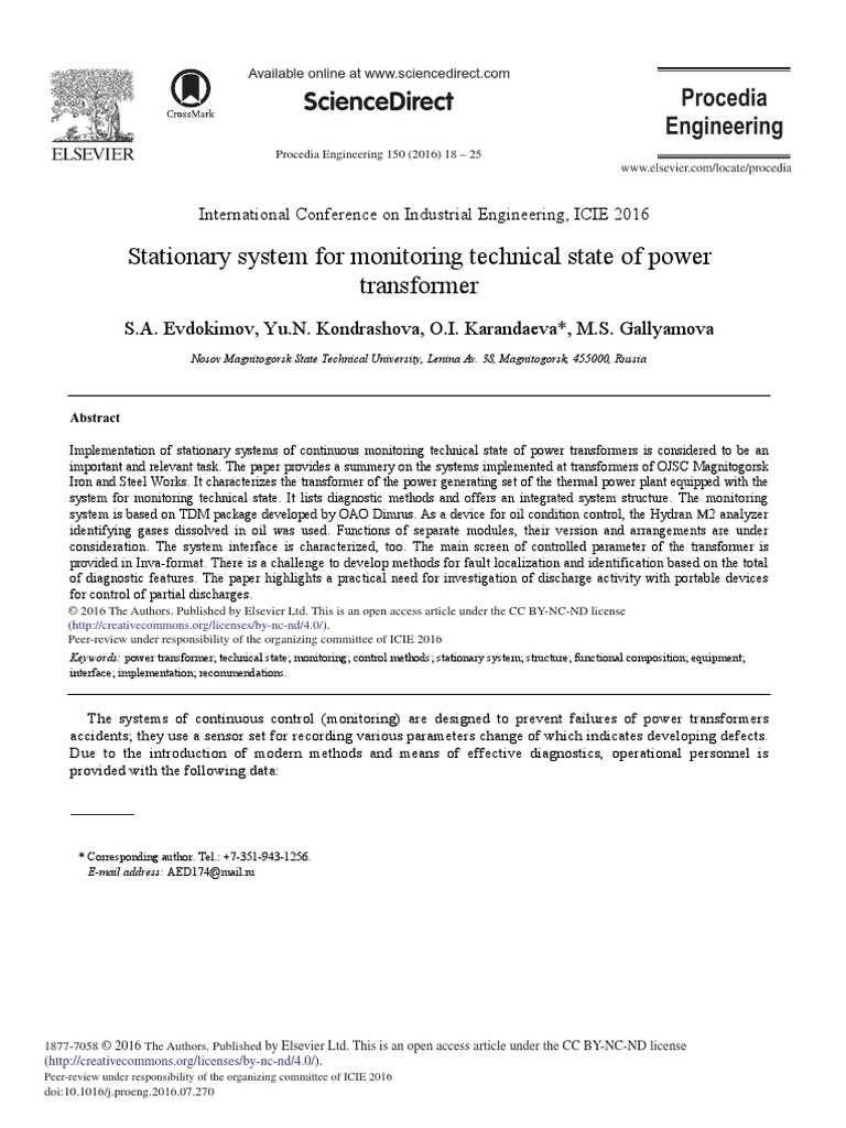 Stationary System For Monitoring Technical State o | Download Free PDF ...