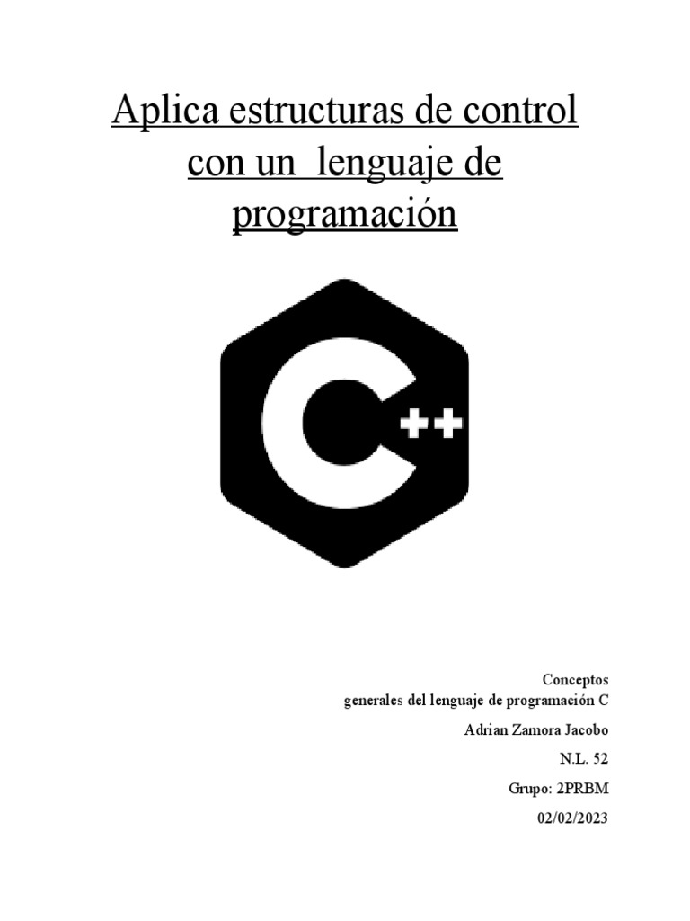 Aplica Estructuras de Control Con Un Lenguaje de Programación | PDF