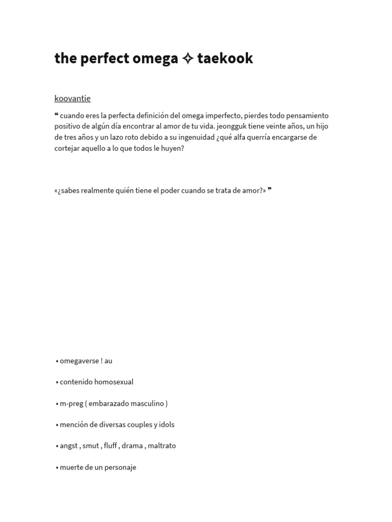 The Perfect Omega VK | PDF