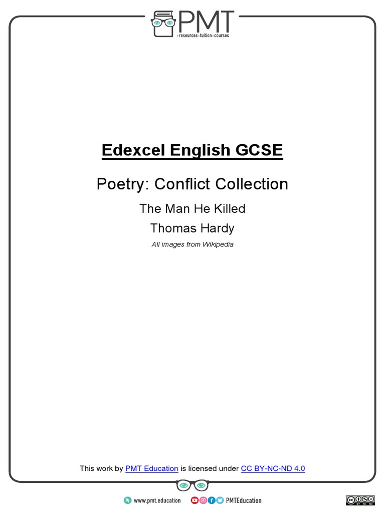 The Man He Killed - Thomas Hardy | PDF | Poetry | Linguistics