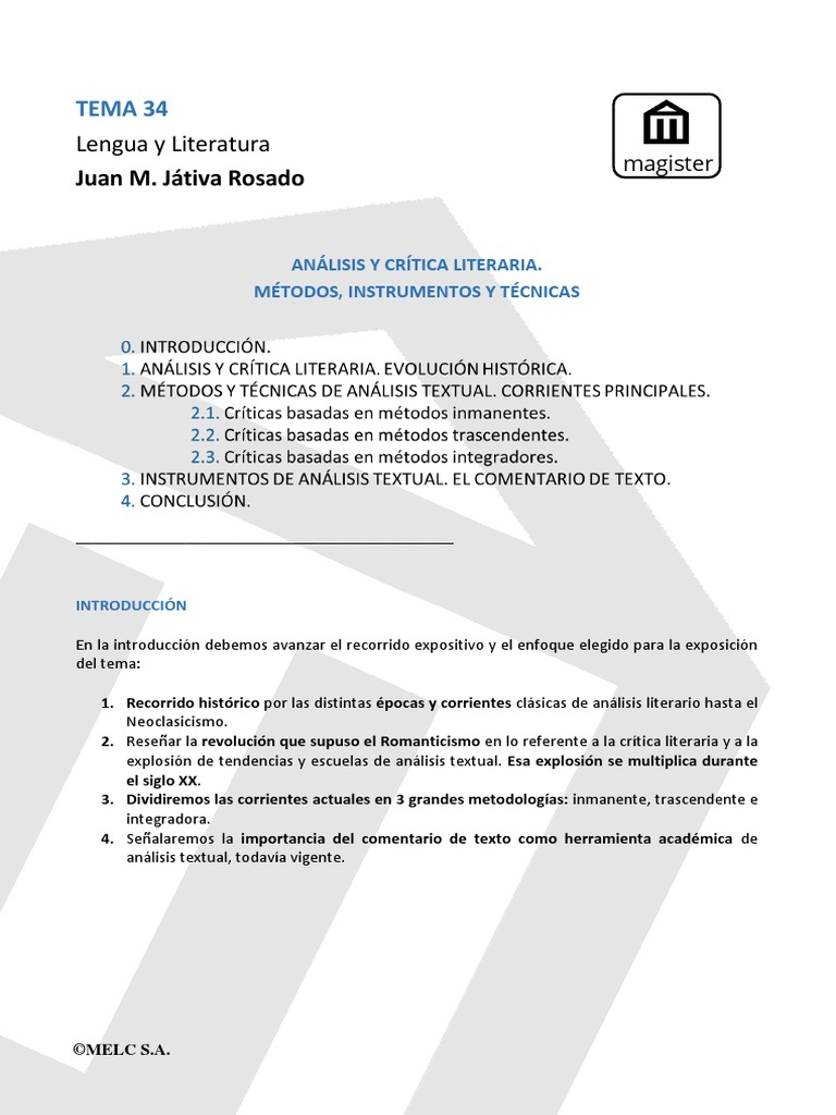 Tema 34 - Líneas Generales | PDF