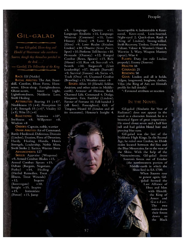 Gil Galad Lotr RPG | PDF