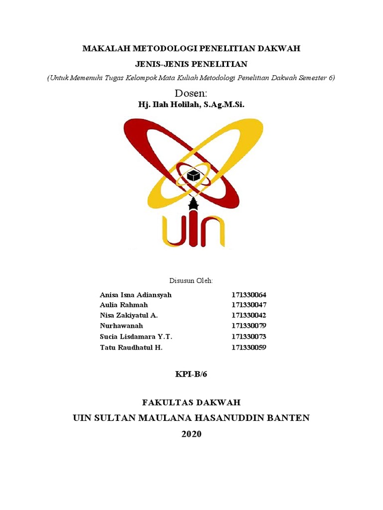 Makalah Jenis-Jenis Penelitian | PDF