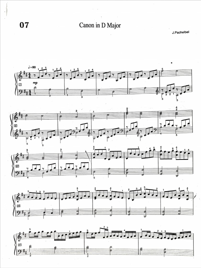 Pachelbel - Canon in D | PDF