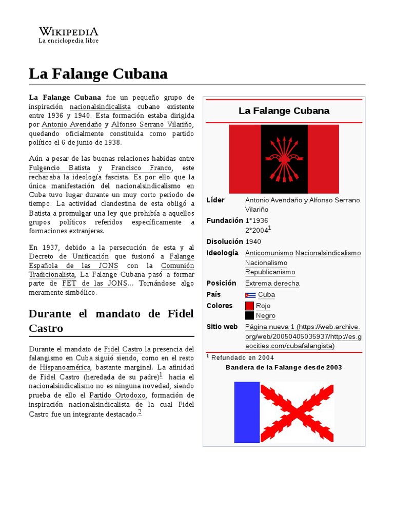 La_Falange_Cubana | PDF | Cuba | Fidel Castro