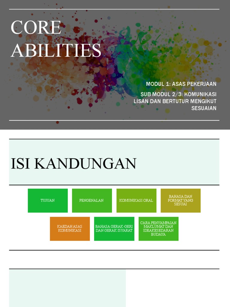 Modul 1 Asas Pekerjaan - Sub Modul 2 Per 3 Komunikasi Lisan Dan ...