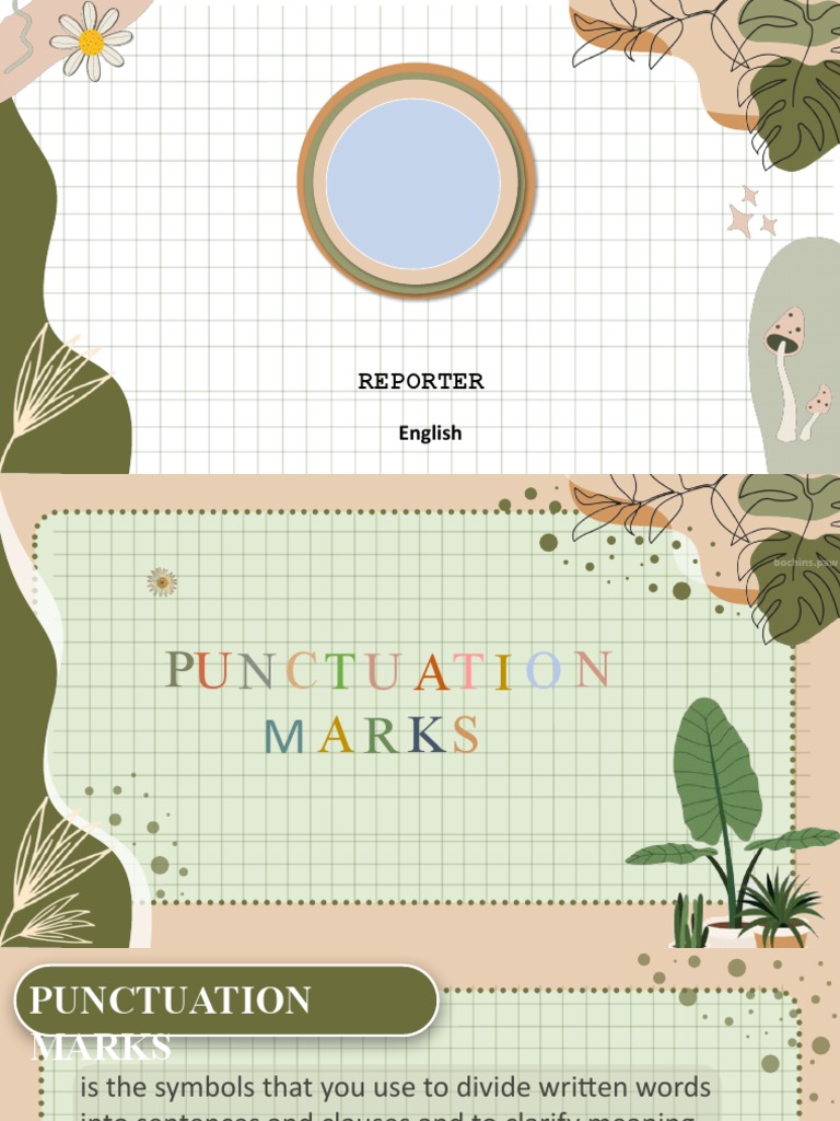 1. PUNCTUATIONS REPORT IN ENGLISH | PDF