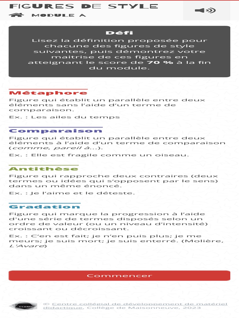 Figures de style : définition et exemples | PDF