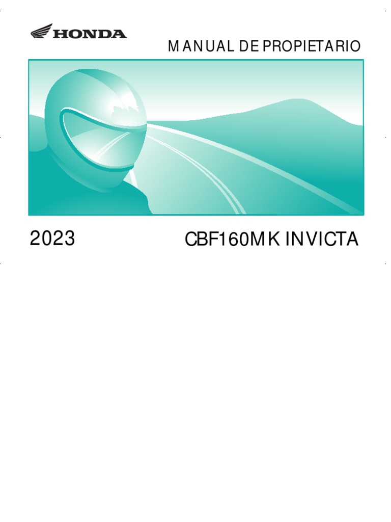 Manual - CBF160 INVICTA - 2023 | PDF