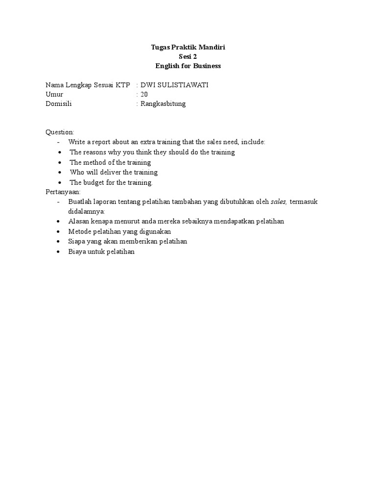 TPM SESI 2 Report Writing | PDF