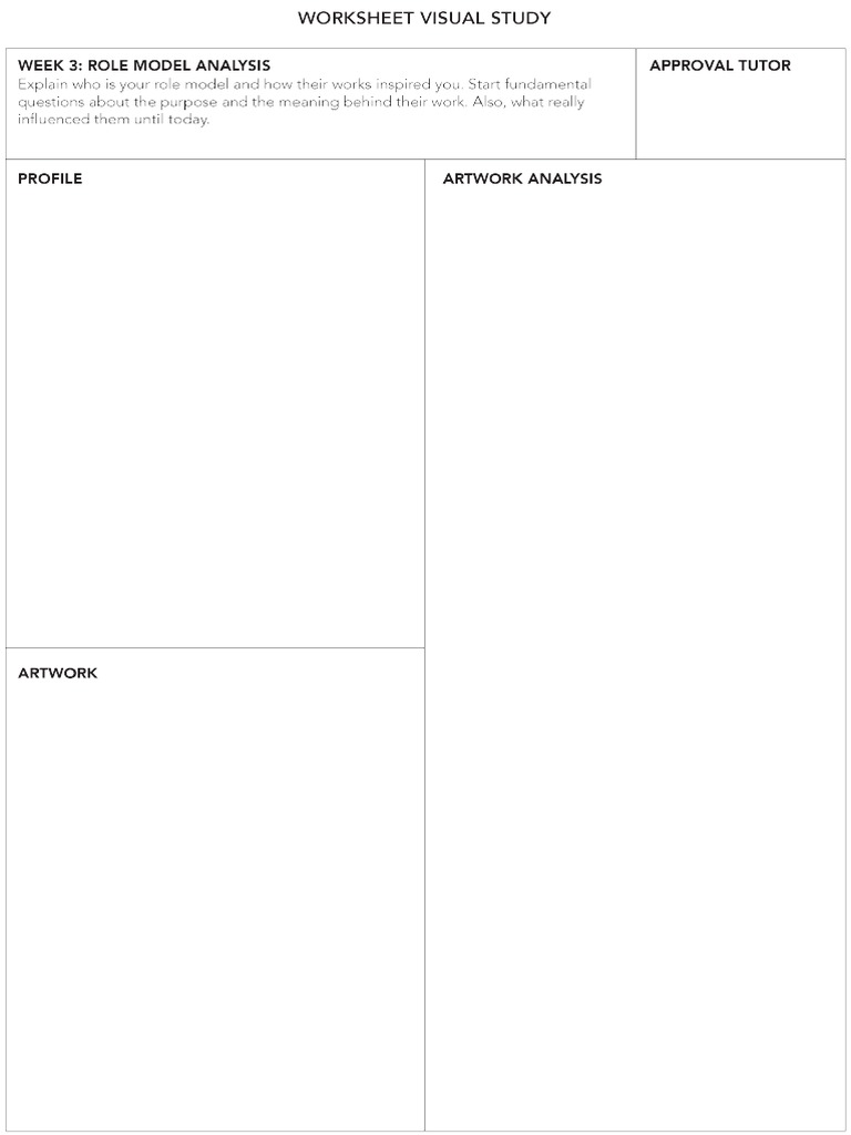 Worksheet Visual Study Role Model | PDF