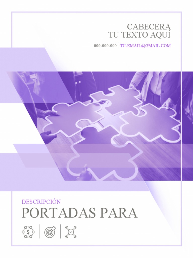 Portadas en Word para Trabajos Color Morado Lila | PDF