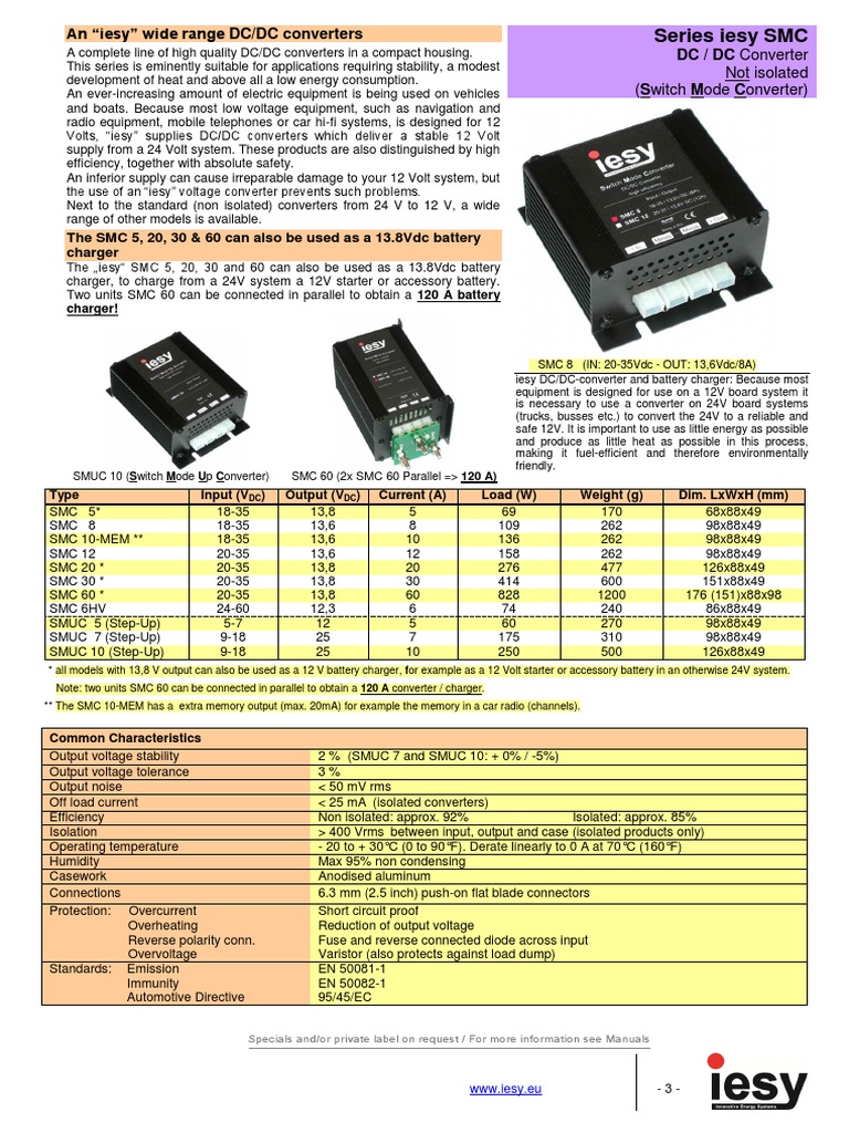SMC 60 | PDF | Direct Current | Battery Charger