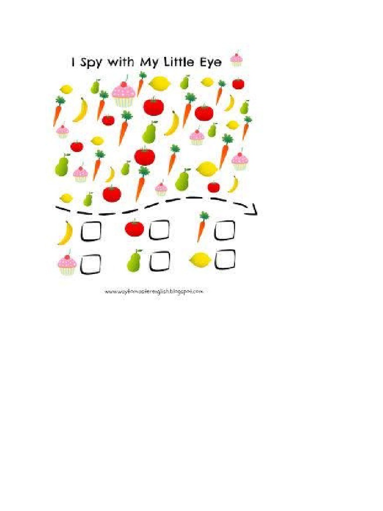 Worksheet I Spy Food | PDF