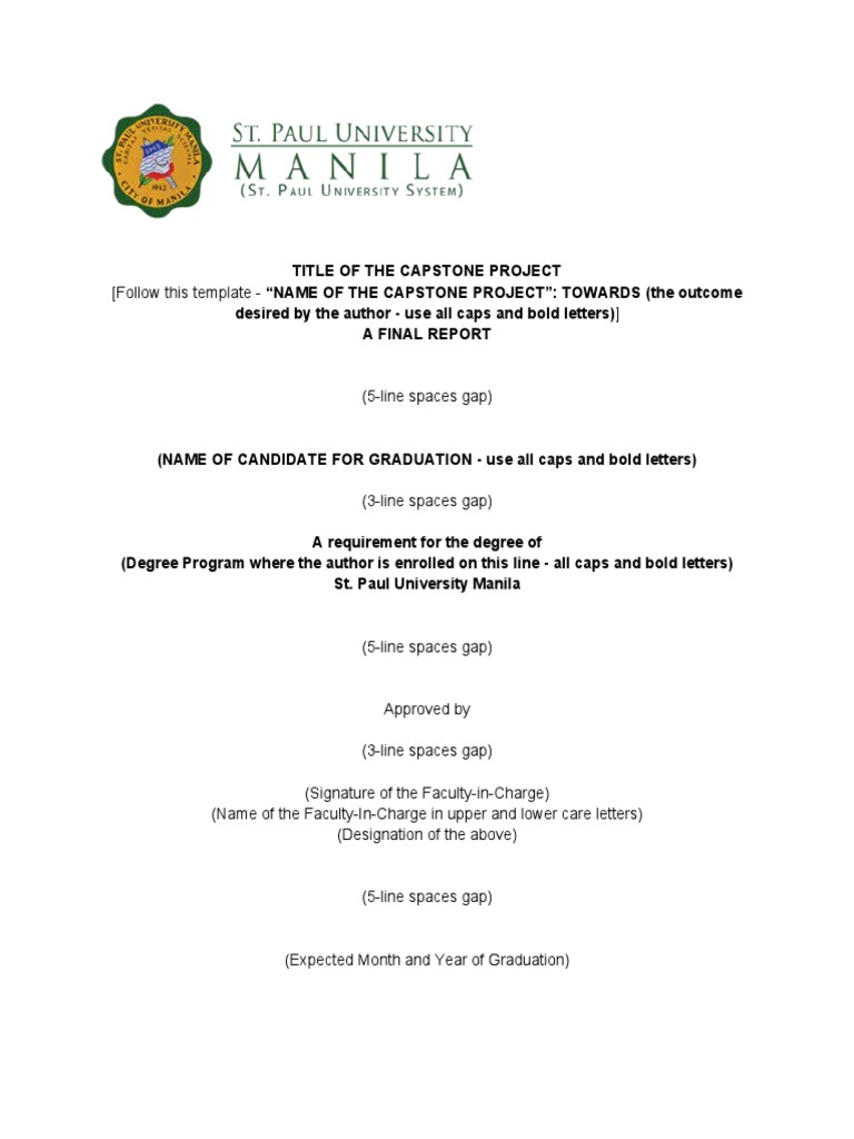 Capstone Project Format - Edited | PDF