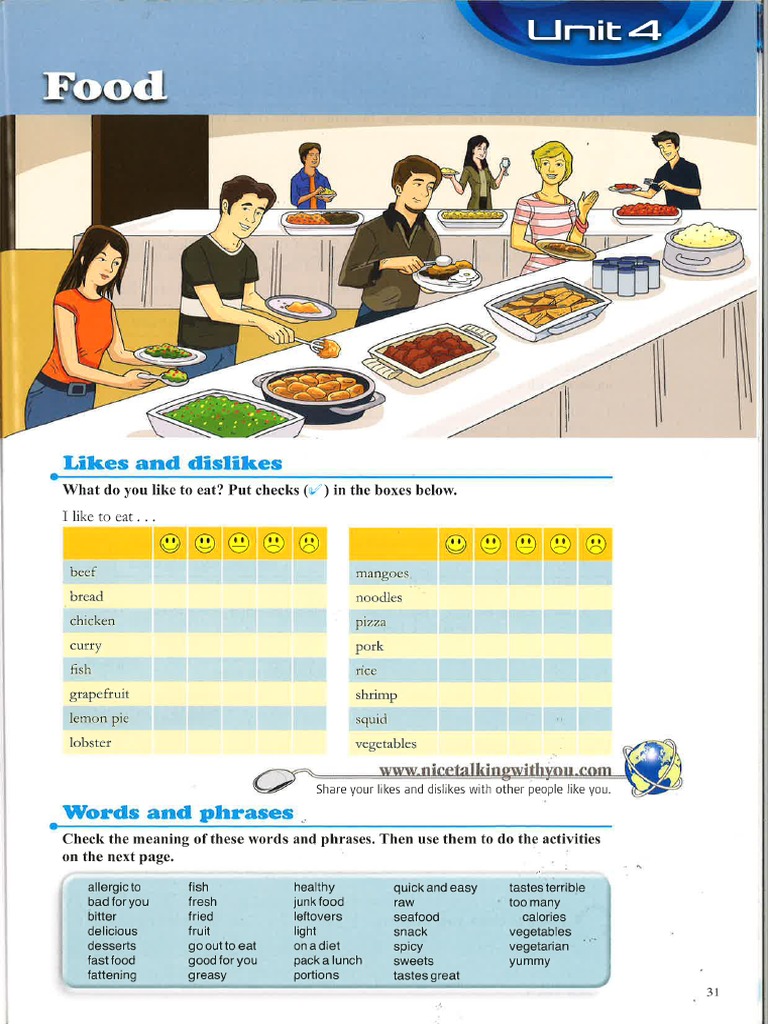 Unit 4 Food Nice Talking With You | PDF