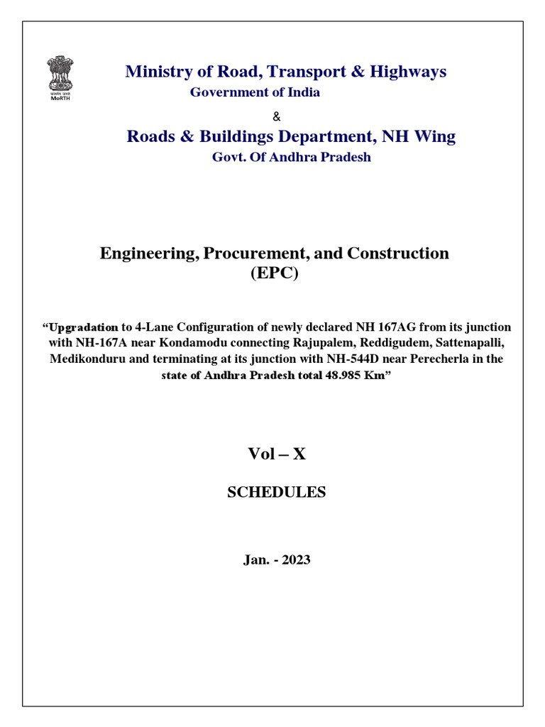 Schedules A - R | PDF | Road | Road Transport