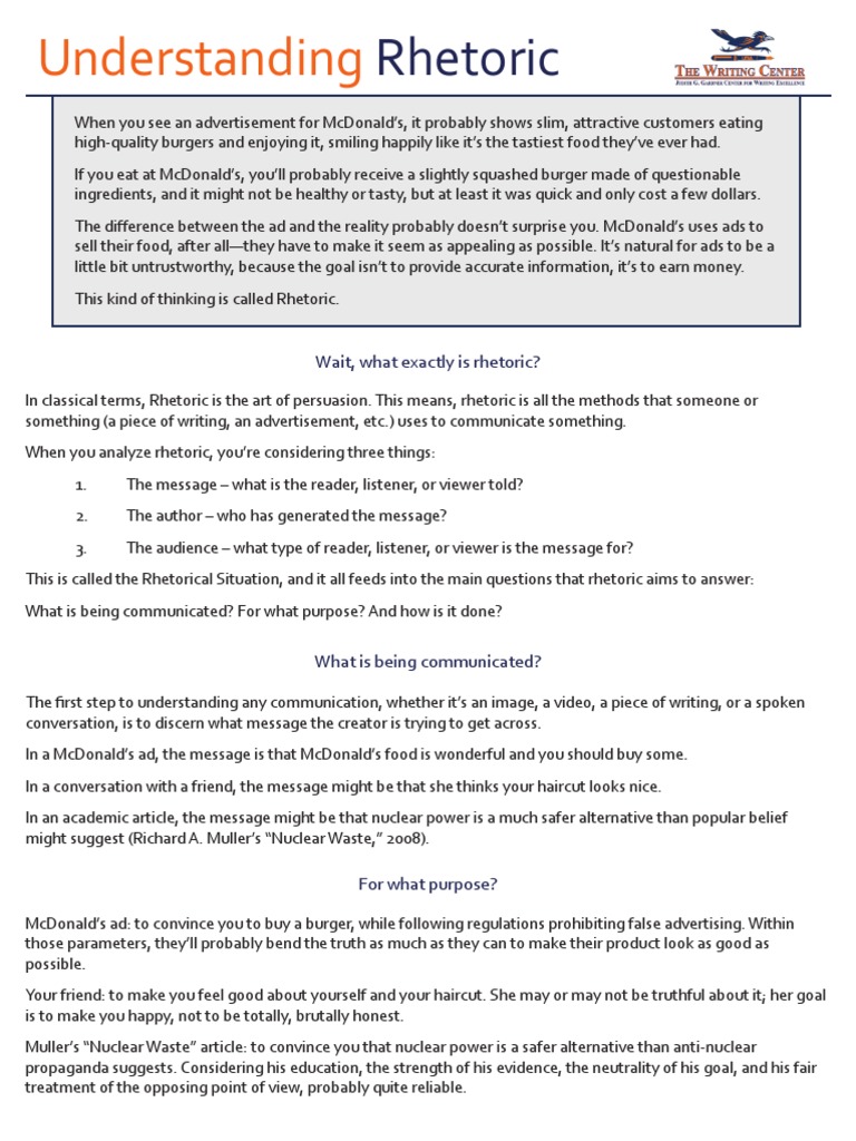 Understanding Rhetoric (2) | PDF