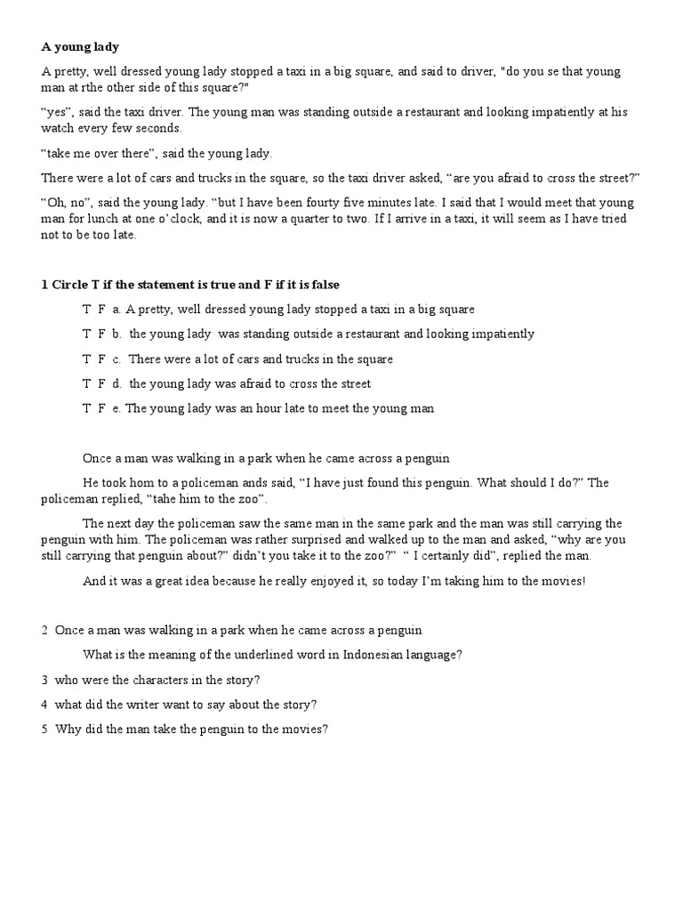 A Young Lady | PDF