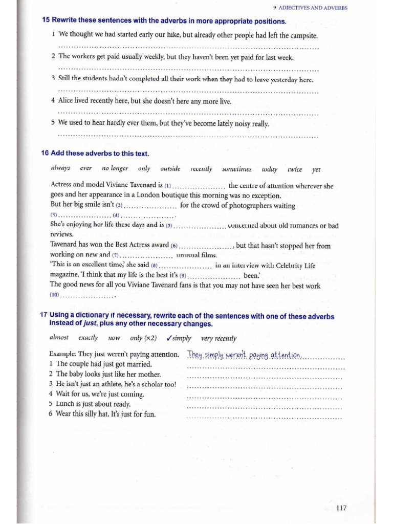 Adverb Test Pdf