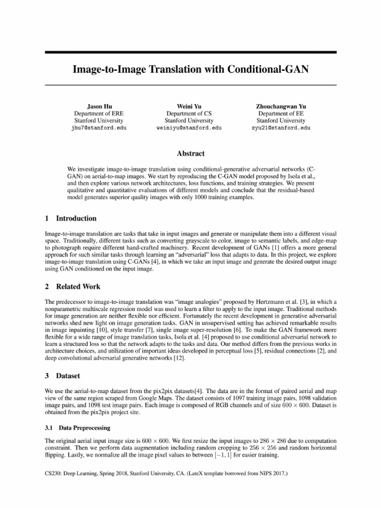 Image-to-Image Translation With Contditional-GAN | PDF