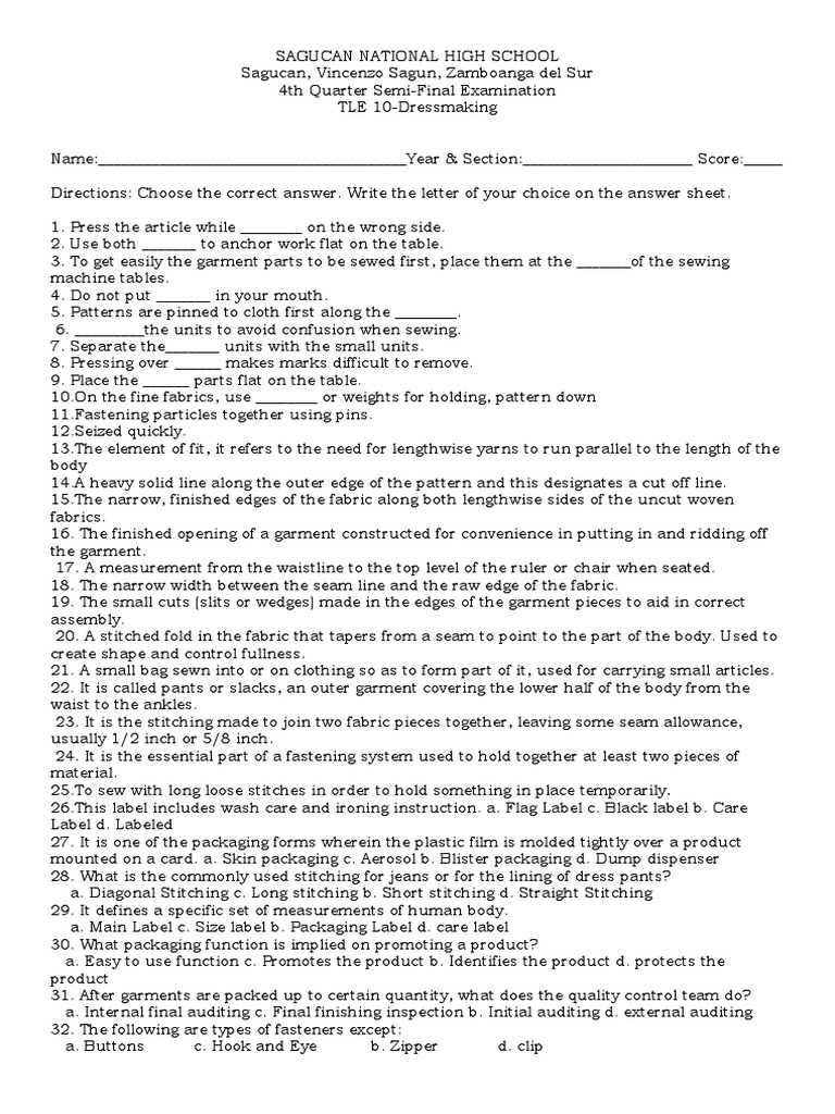 TLE 10-4th Quarter | PDF