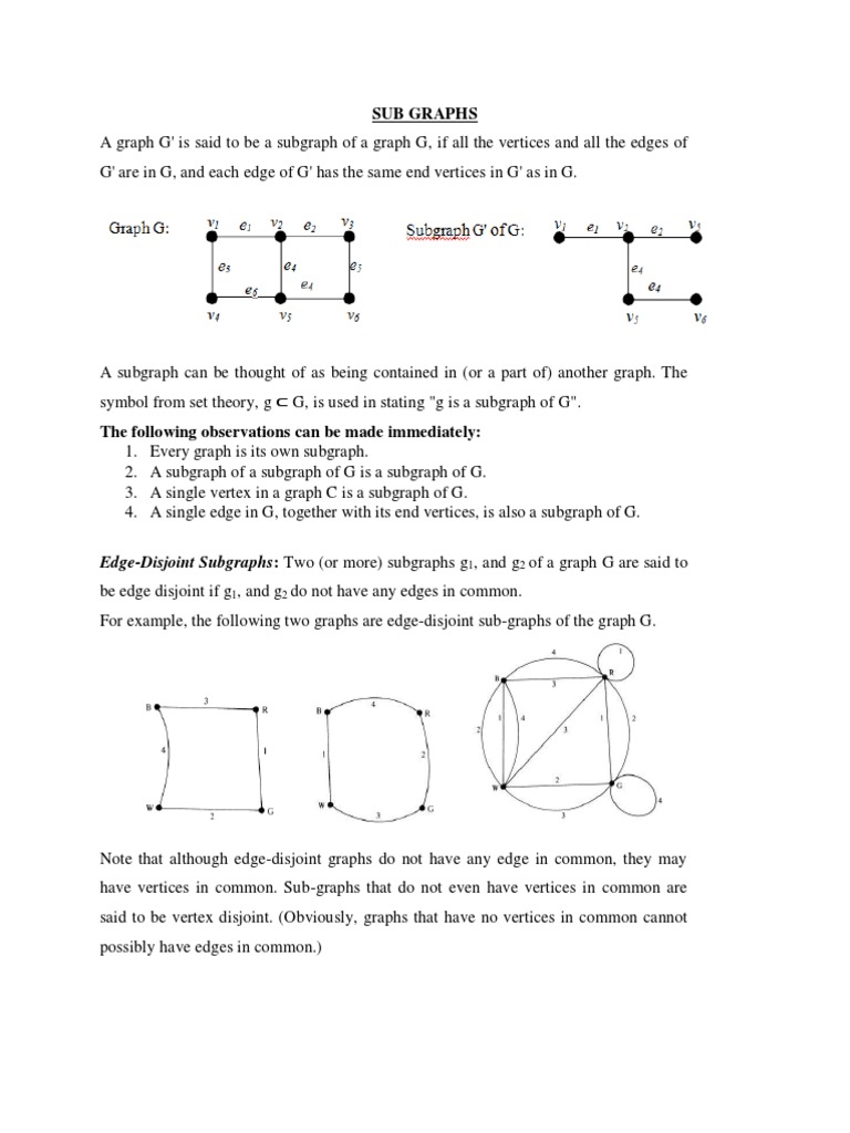 Sub Graphs | PDF