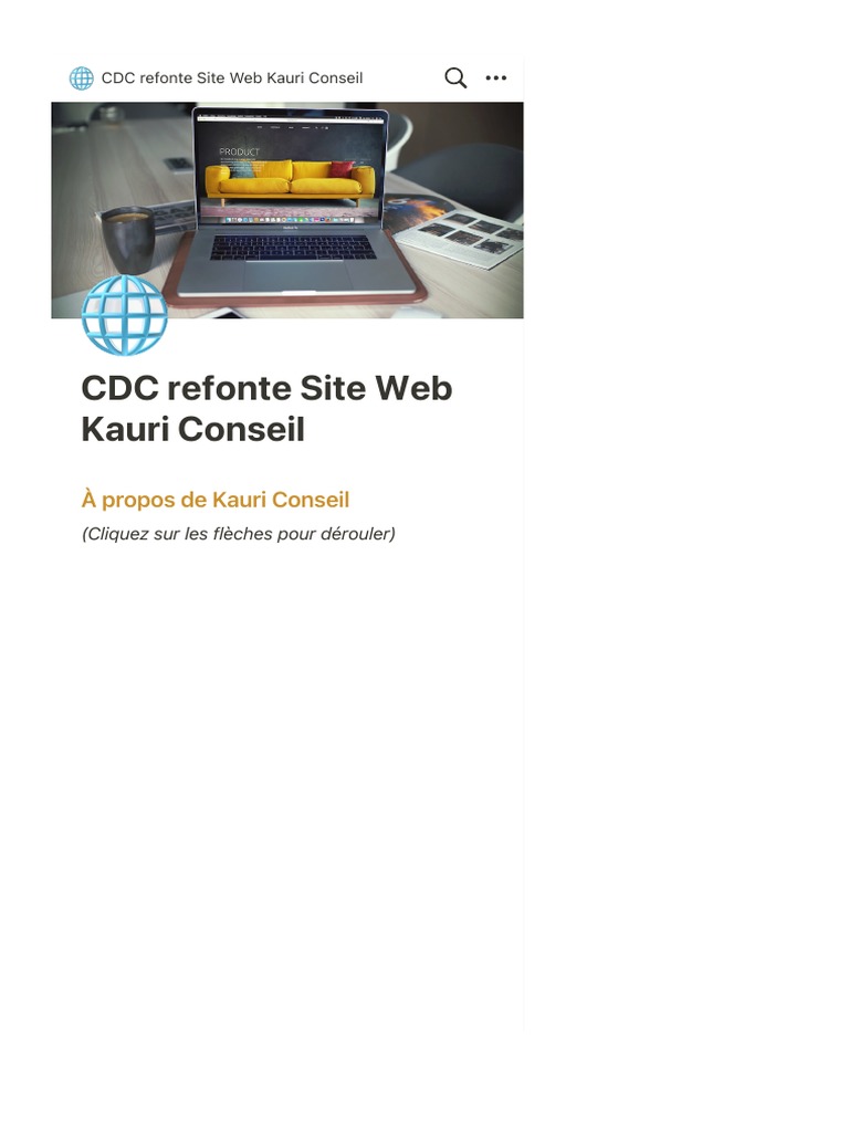 ? CDC Refonte Site Web Kauri Conseil | PDF