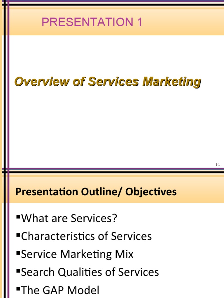 1 An Overview of Services Marketing | PDF