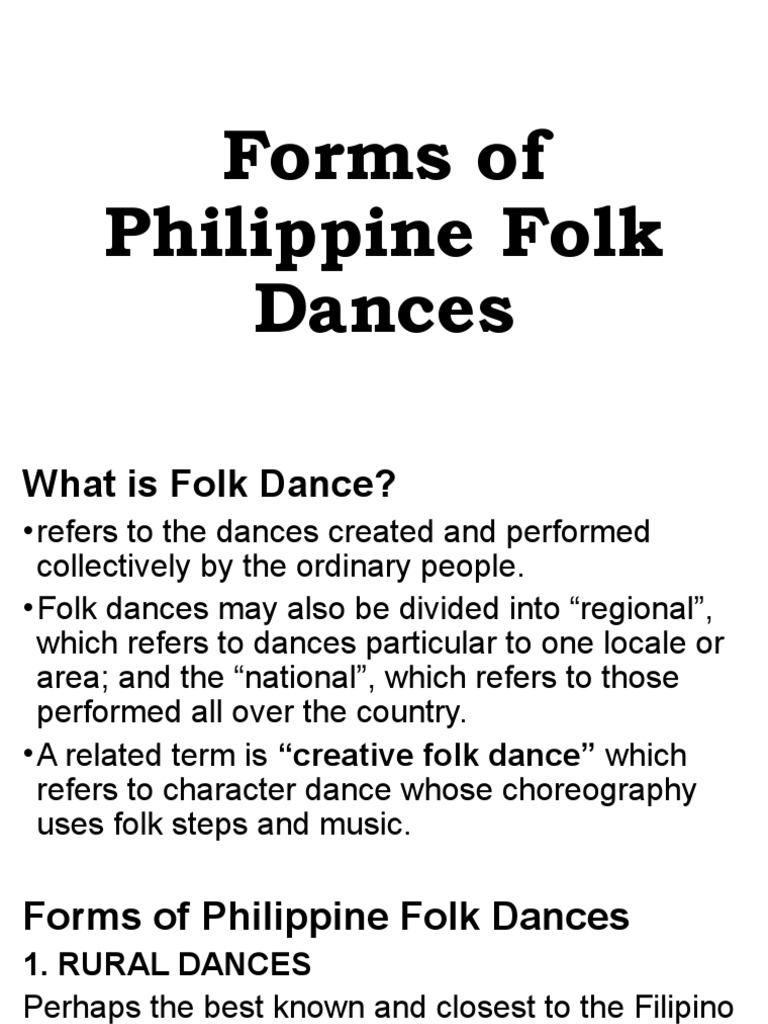 Philippine Folk Dance Forms | PDF | Philippines | Dances