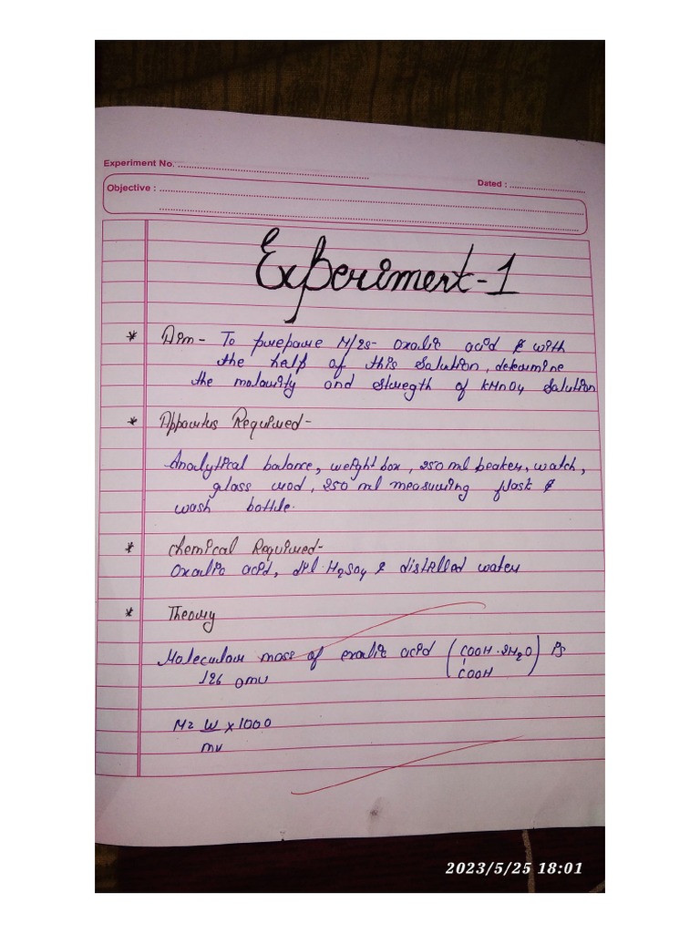 Chemistry Practical 12 Pdf