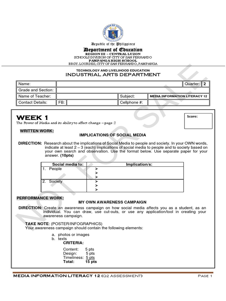 MIL Q2 Assessment Final | PDF