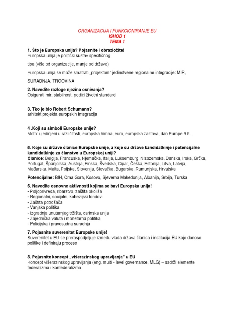 MARAS - EU Velika Skripta | PDF