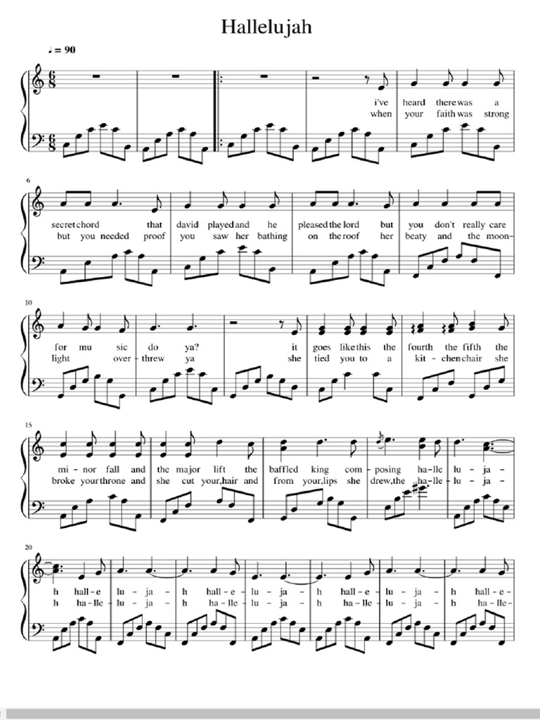 Aleluya - Leonard Cohen | PDF