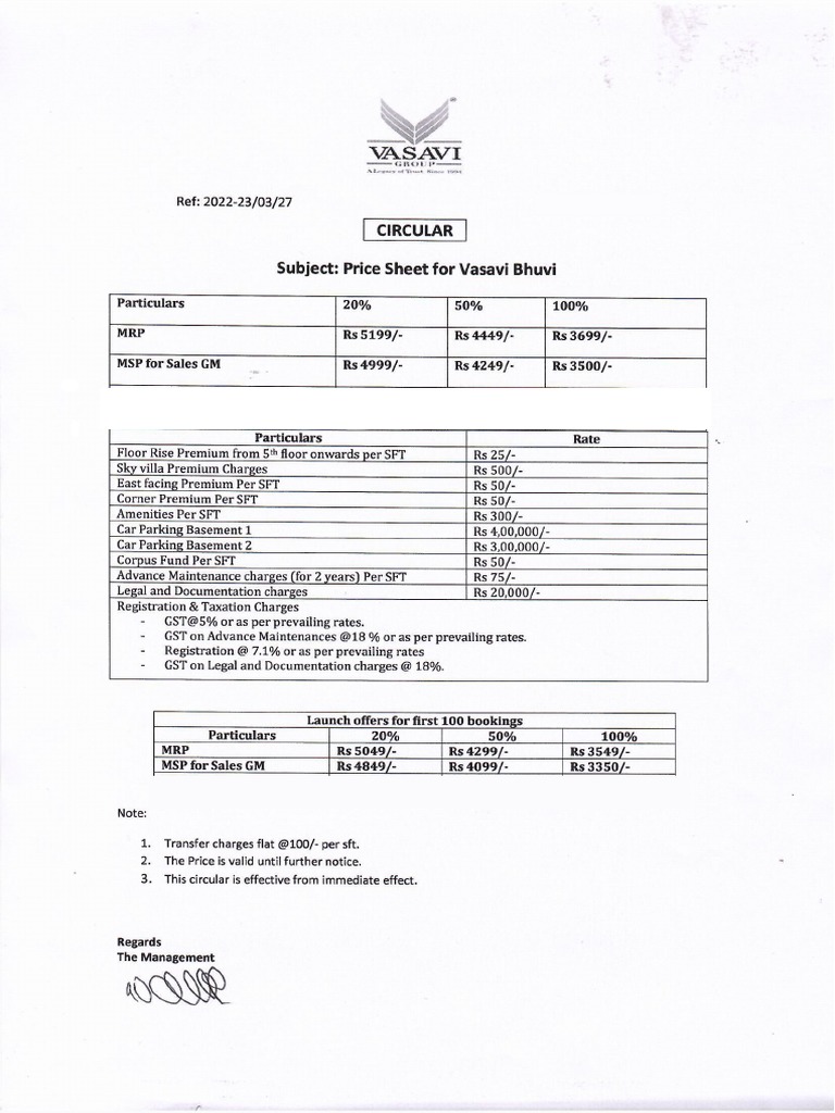 Price Sheet Bhuvi | PDF