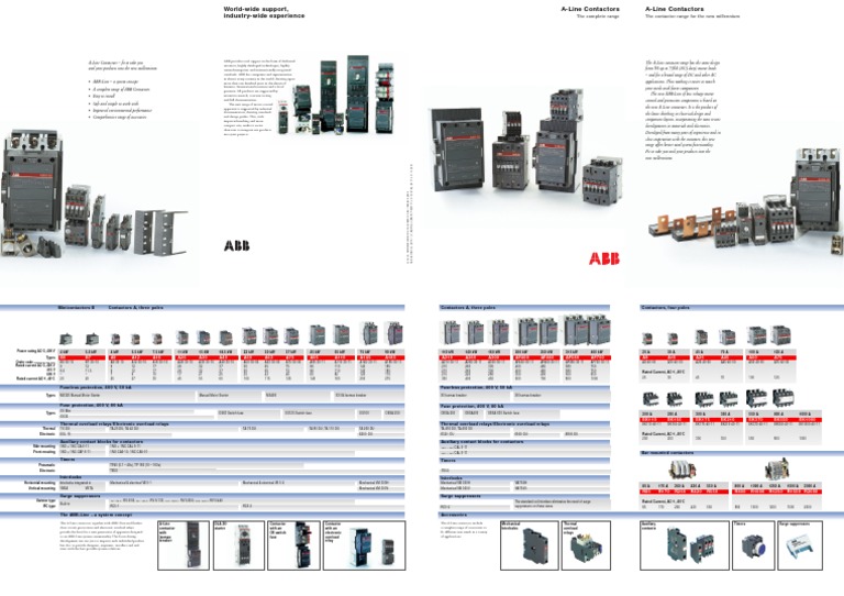 A-Line Contactors: Advanced Motor Control | PDF | Electric Motor | Relay