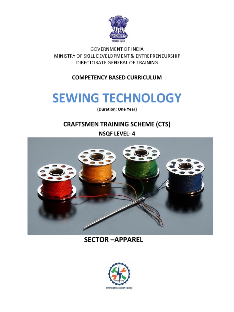 CTS Sewing Technology-NSQF-4 | PDF