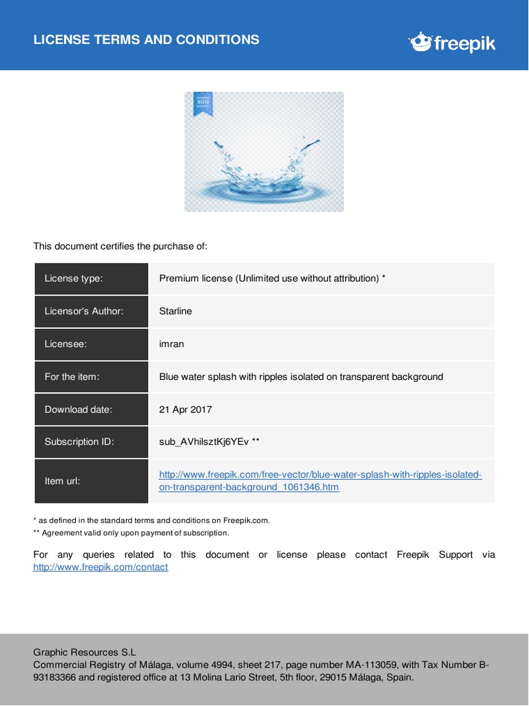 License Blue Water Splash With Ripples Isolated On Transparent ...