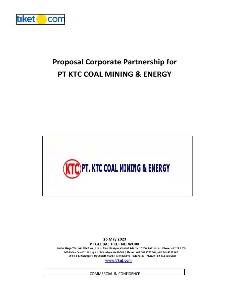 Proposal KTC Coal Mining & Energy | PDF | Indonesian Rupiah | Payments