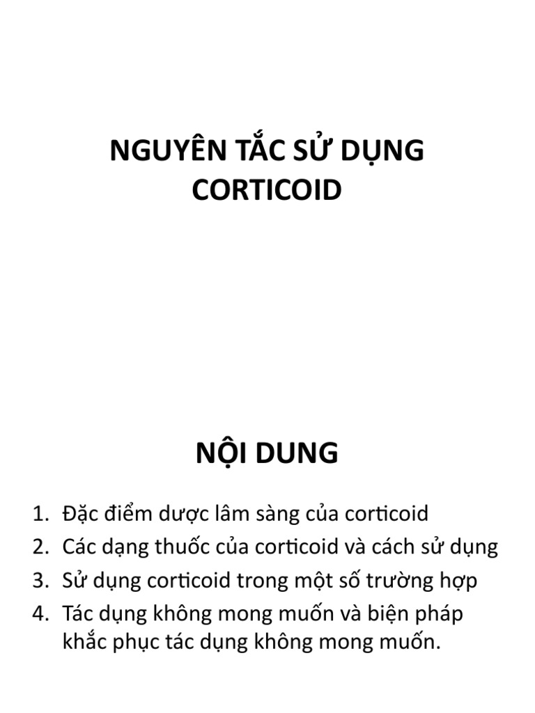 bài giảng corticoid ngân | PDF