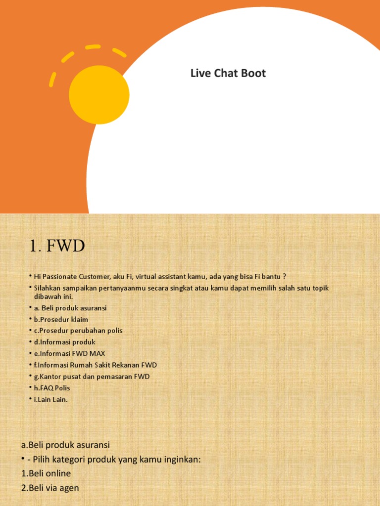Panduan Chatbot Asuransi | PDF | Pengelolaan Keuangan & Uang | Hukum